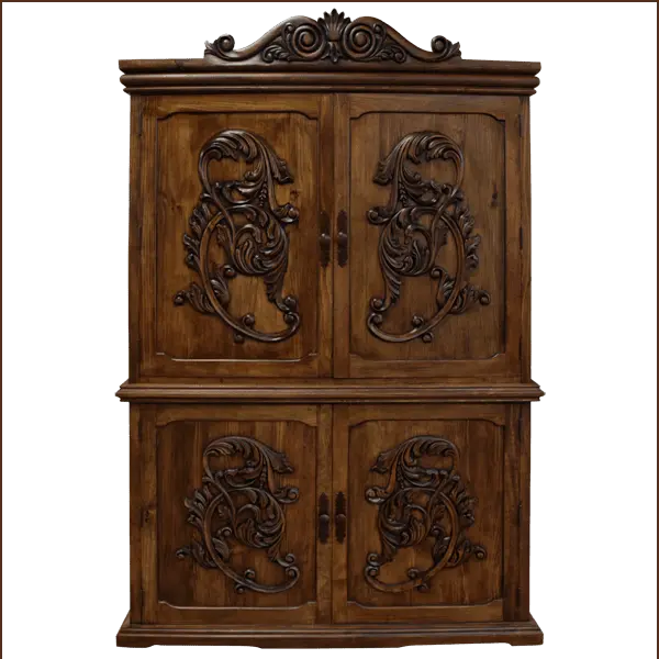 Armario rústico barroco a medida | Madera maciza artesanal