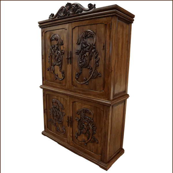 Armario rústico barroco a medida | Madera maciza artesanal